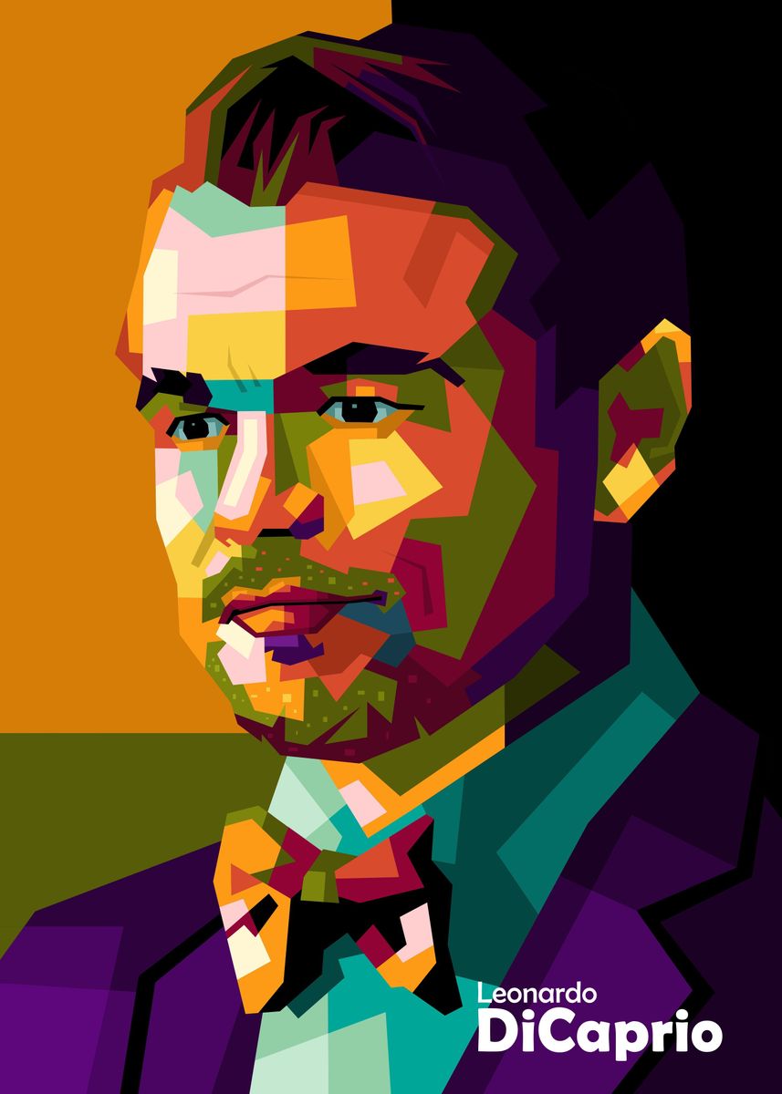 'Leonardo DiCaprio WPAP' Poster, picture, metal print, paint by AMIRUDIN 06 | Displate