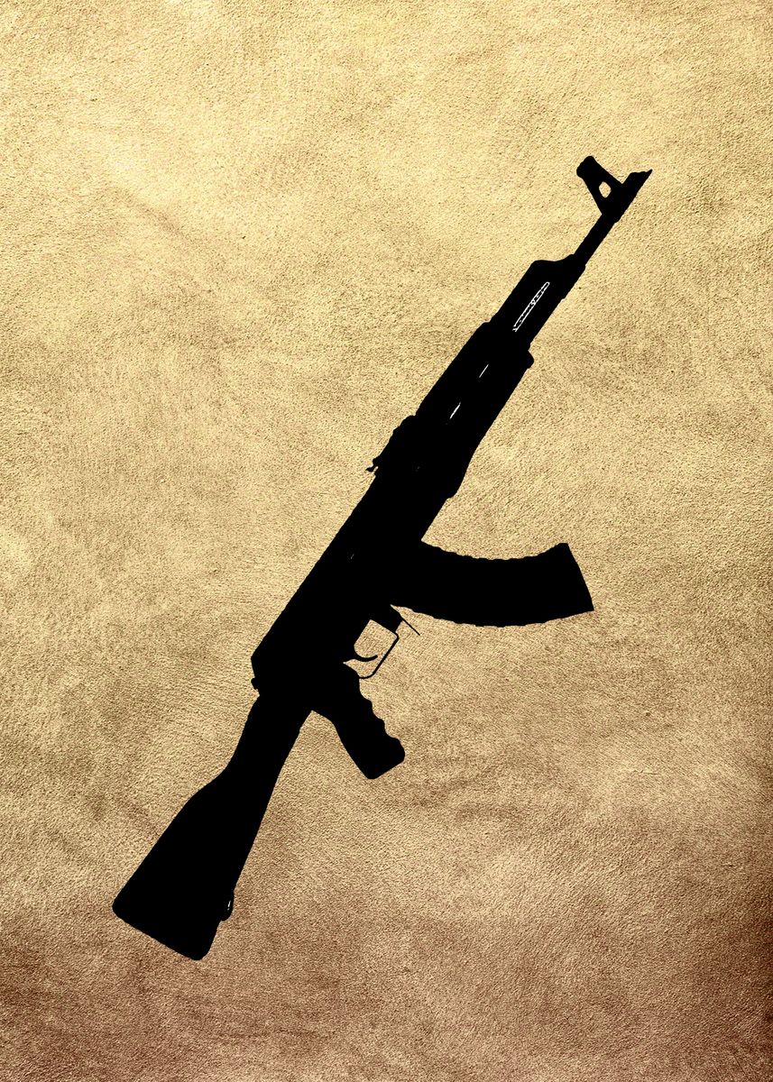 'Gun AKM' Poster by Rijis Art | Displate
