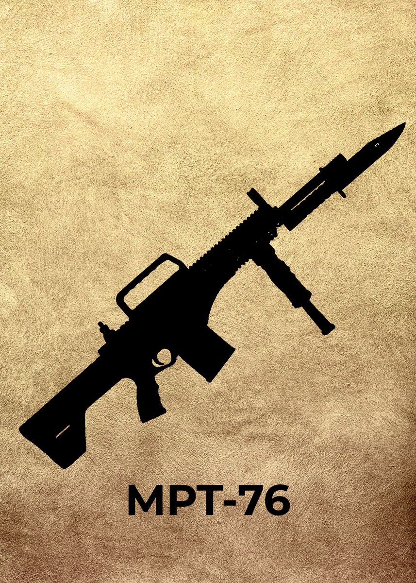 'GUN MPT76' Poster, picture, metal print, paint by Rijis Art | Displate