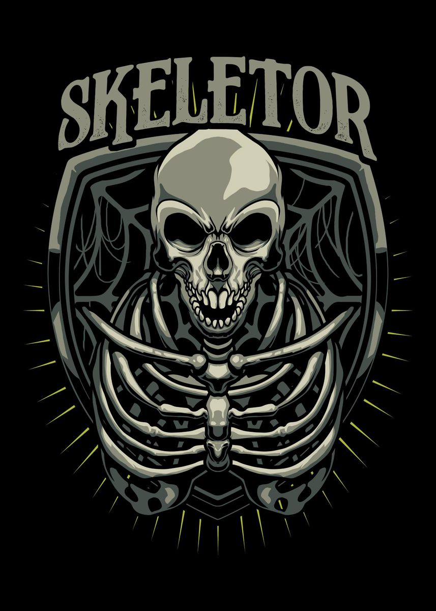 'Halloween Skeleton' Poster, picture, metal print, paint by BobbyBubble ...
