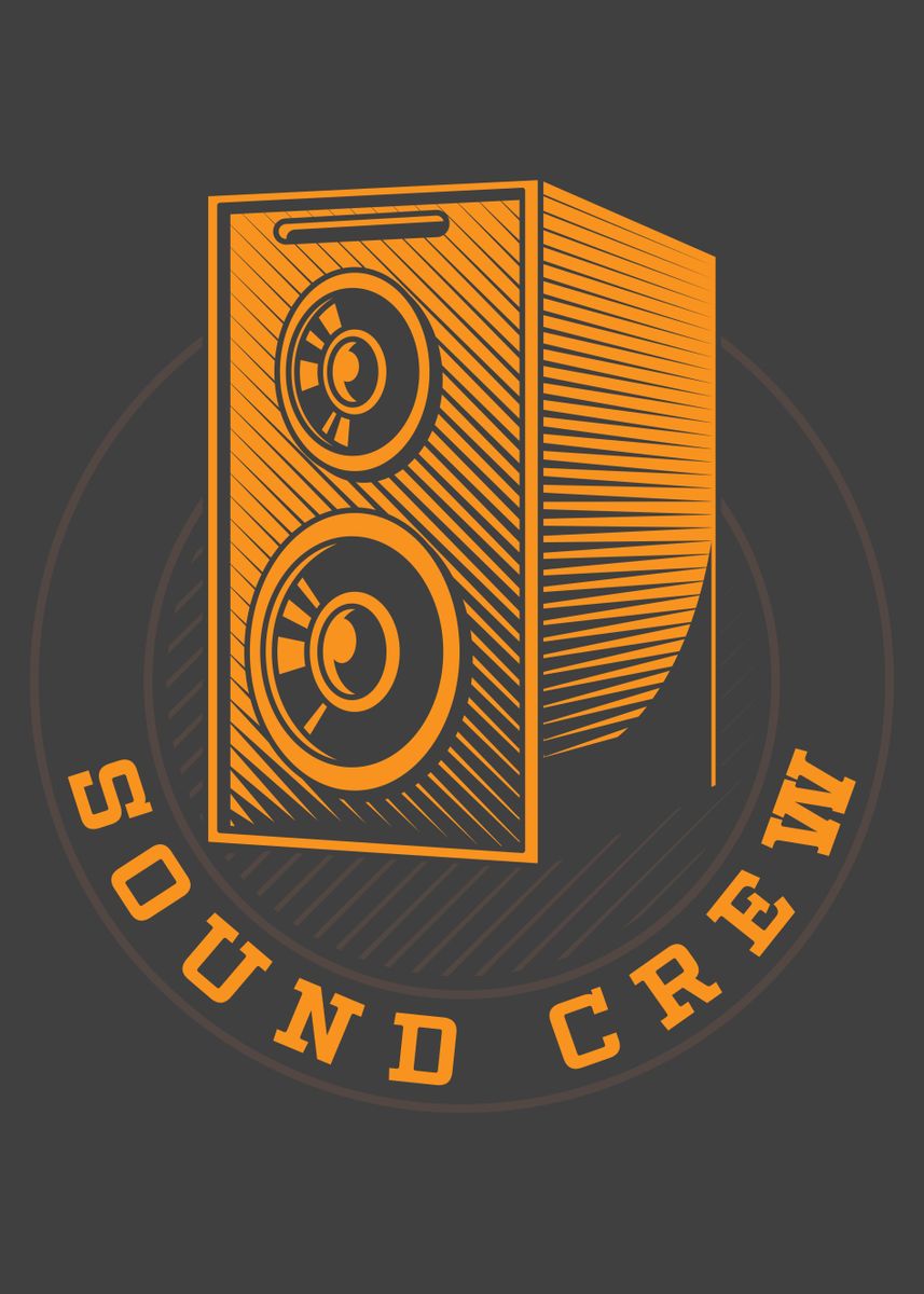 'SOUND CREW SPEAKER Audio' Poster, picture, metal print, paint by ...