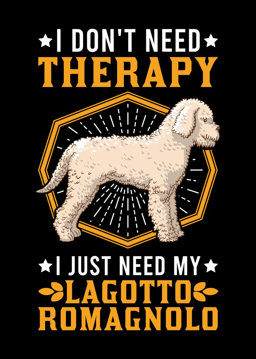'Lagotto Romagnolo Therapy' Poster, picture, metal print, paint by ...