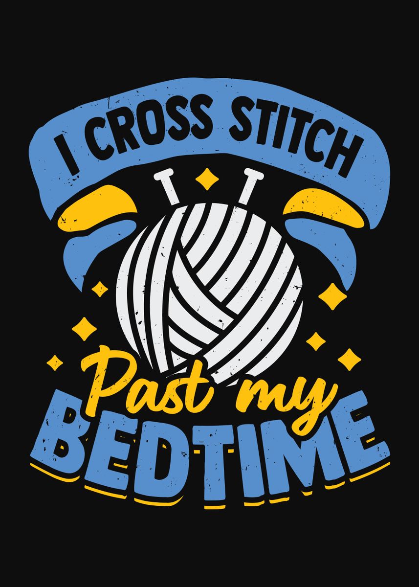 'Cross Stitch Design' Poster, picture, metal print, paint by Marcel ...