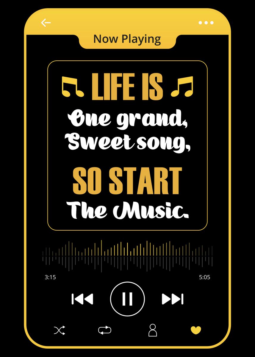 'LIFE IS A SONG' Poster by StonerPlates | Displate