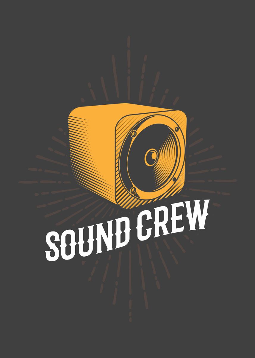'SOUND CREW Sound Guy Audio' Poster, picture, metal print, paint by ...