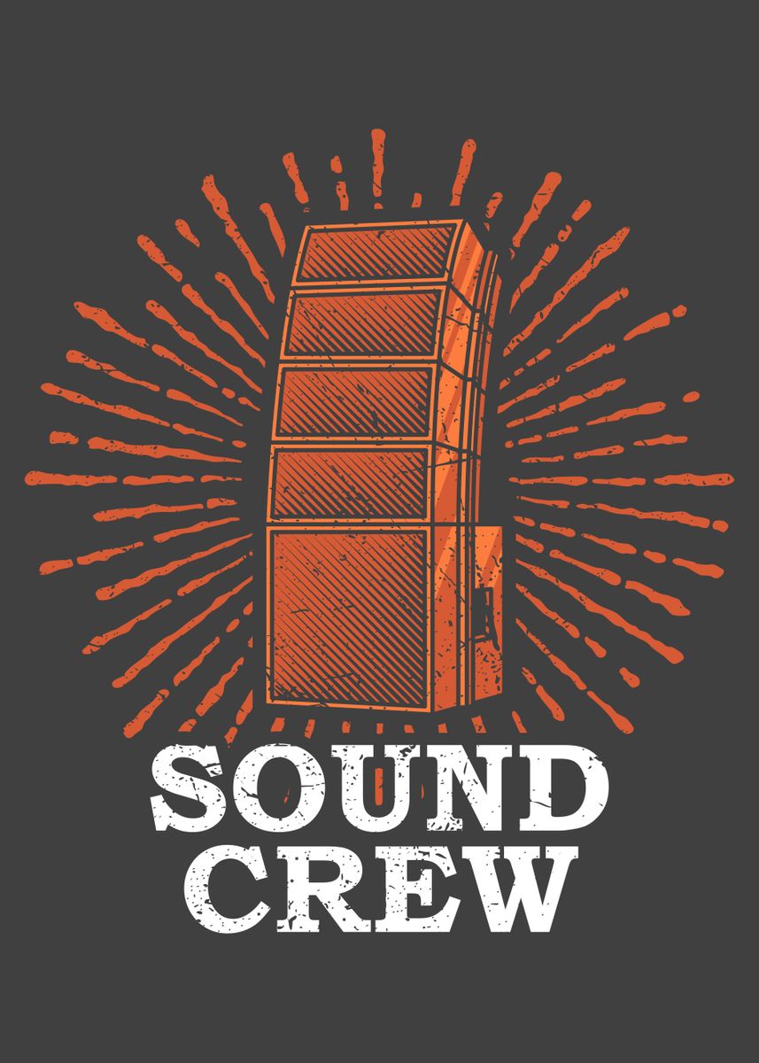 'SOUND CREW Audio' Poster, picture, metal print, paint by CrownMerch ...
