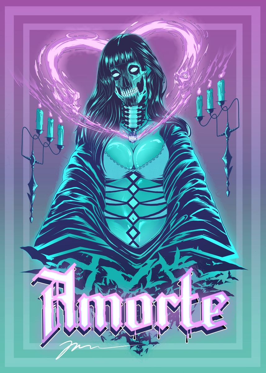 'Amorte' Poster, picture, metal print, paint by Emiliano Quetzal ...
