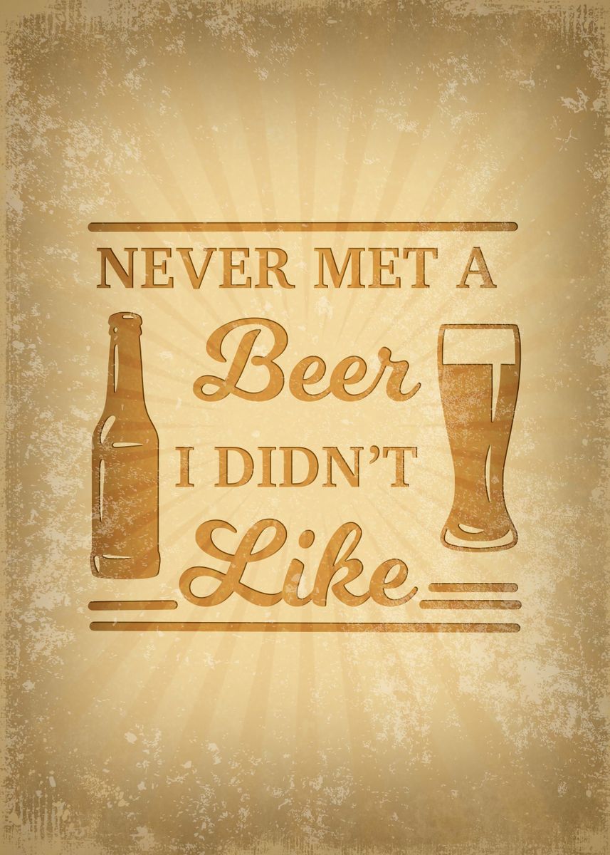 'Beer' Poster by AK47 Creative | Displate