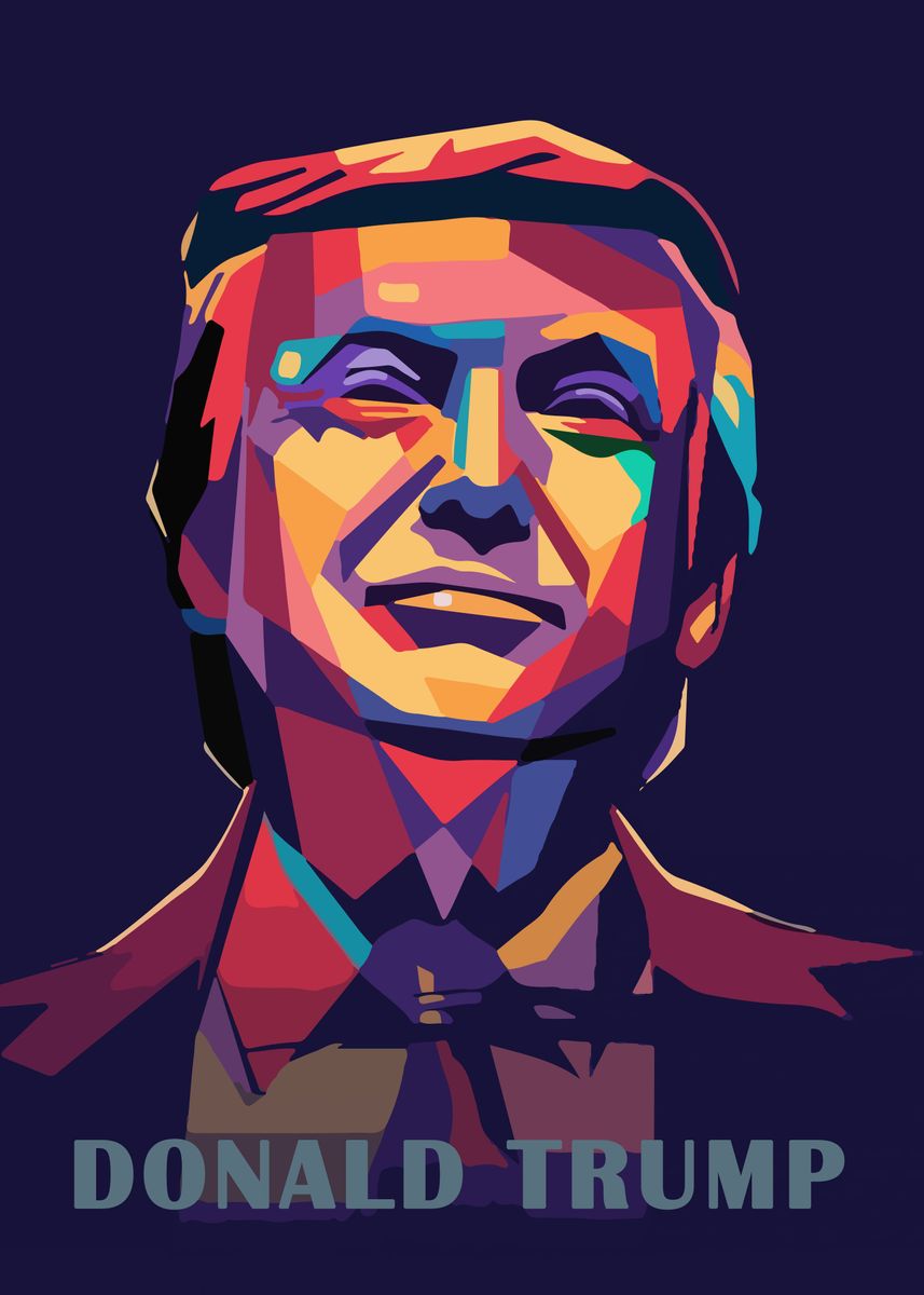 'Donald Trump' Poster, picture, metal print, paint by Dat Luong | Displate