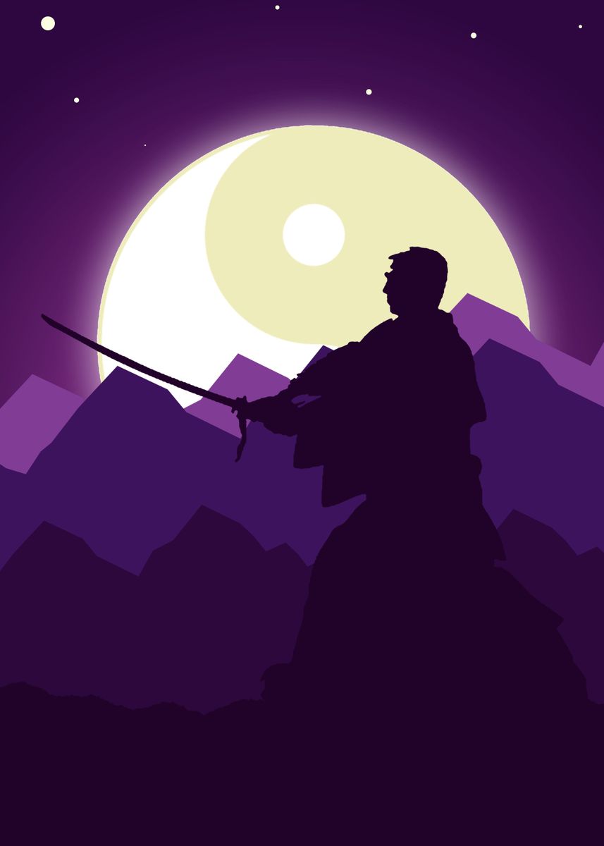 'Samurai A Shadow' Poster, picture, metal print, paint by Theng Id ...