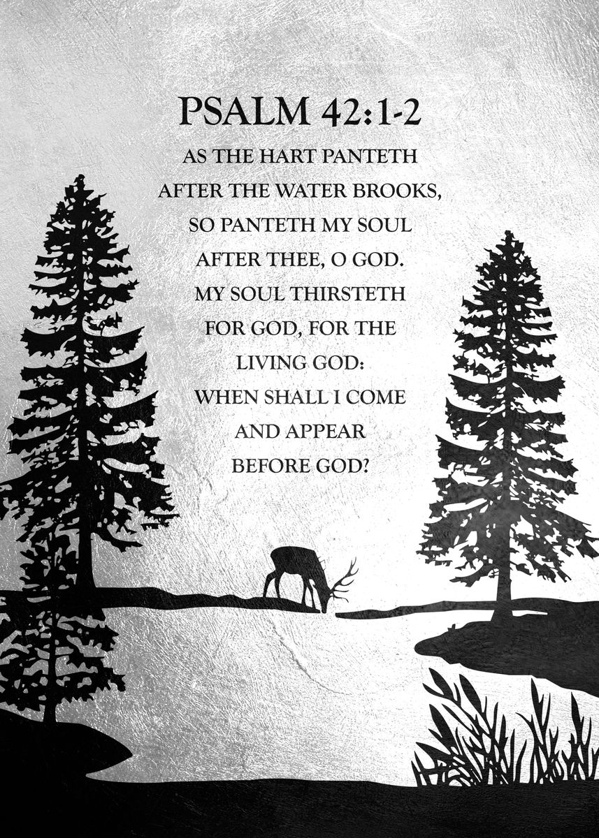 'Psalm 42 1 2' Poster, picture, metal print, paint by ABConcepts | Displate