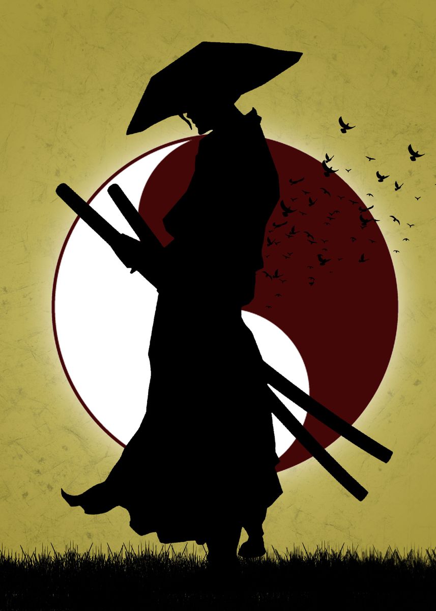 'Samurai A Shadow' Poster, picture, metal print, paint by Theng Id ...