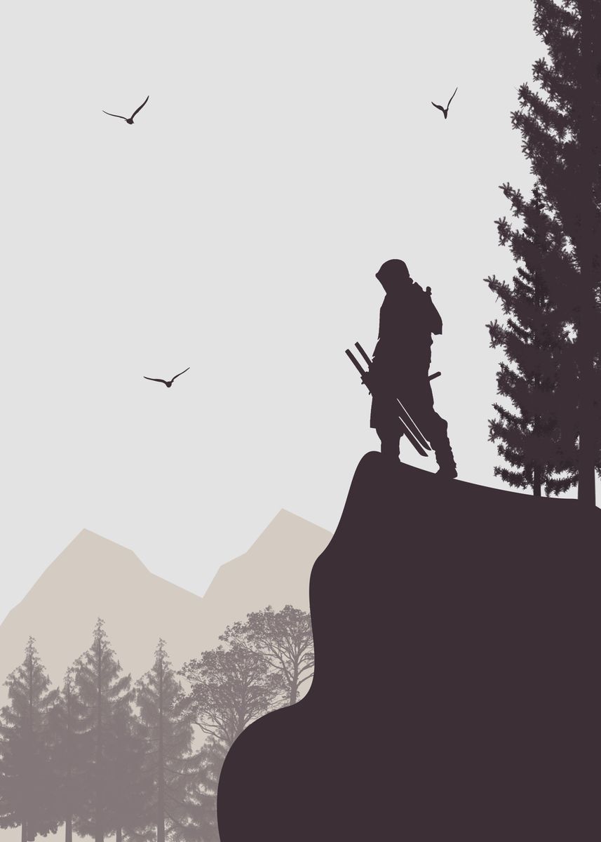 'Samurai A Shadow' Poster by Theng Id | Displate