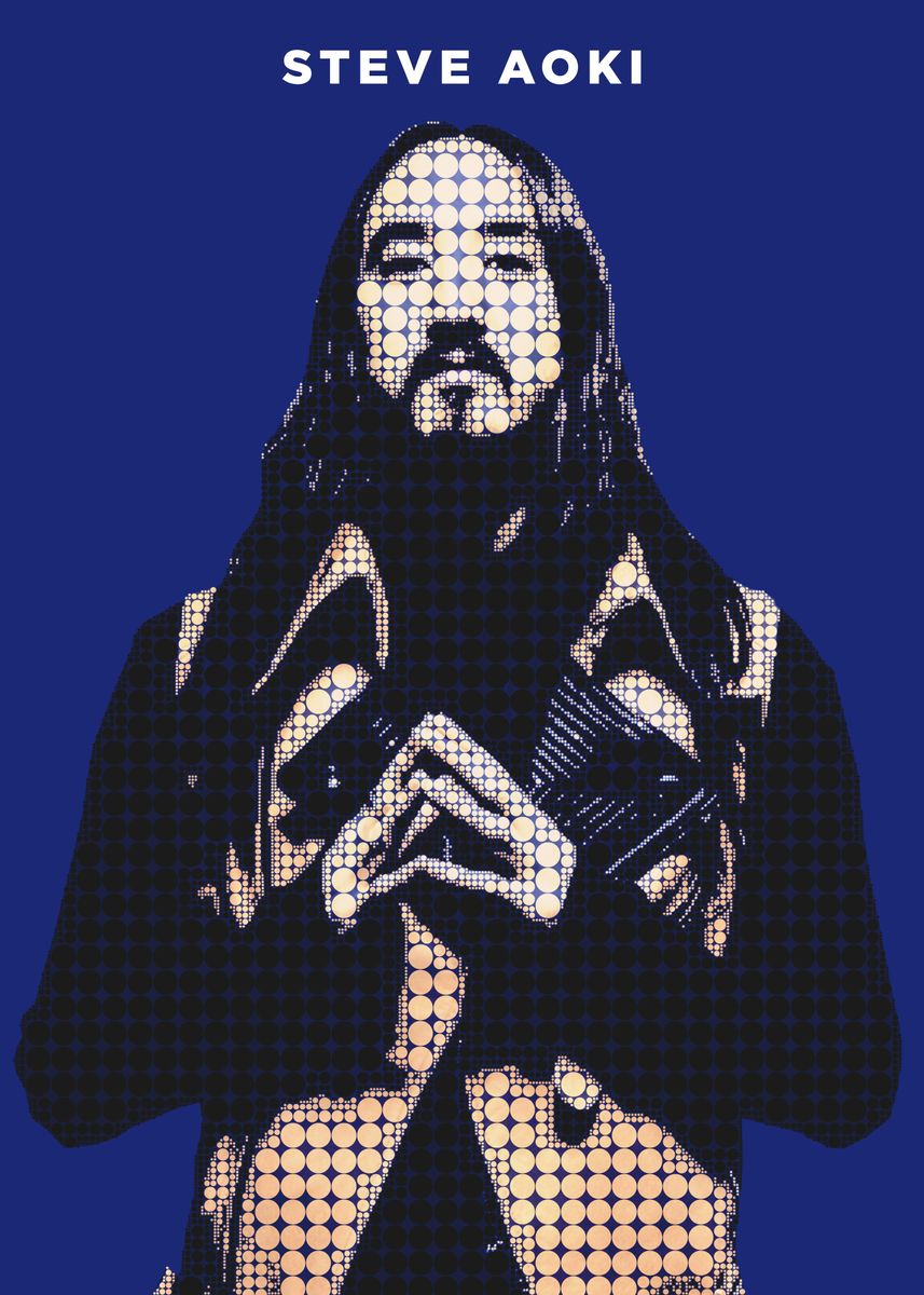 'steve aoki' Poster, picture, metal print, paint by Bestselling Music ...