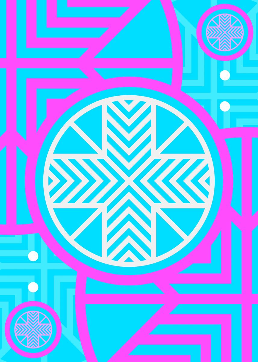 'Bubblegum and Candy Glyph' Poster by Holy Rock Design | Displate