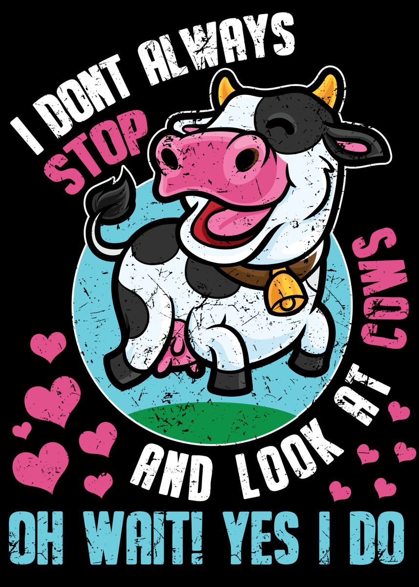 'I Love Cute And Funny Cows' Poster by AbuZulqarnainDanish Shamsi ...