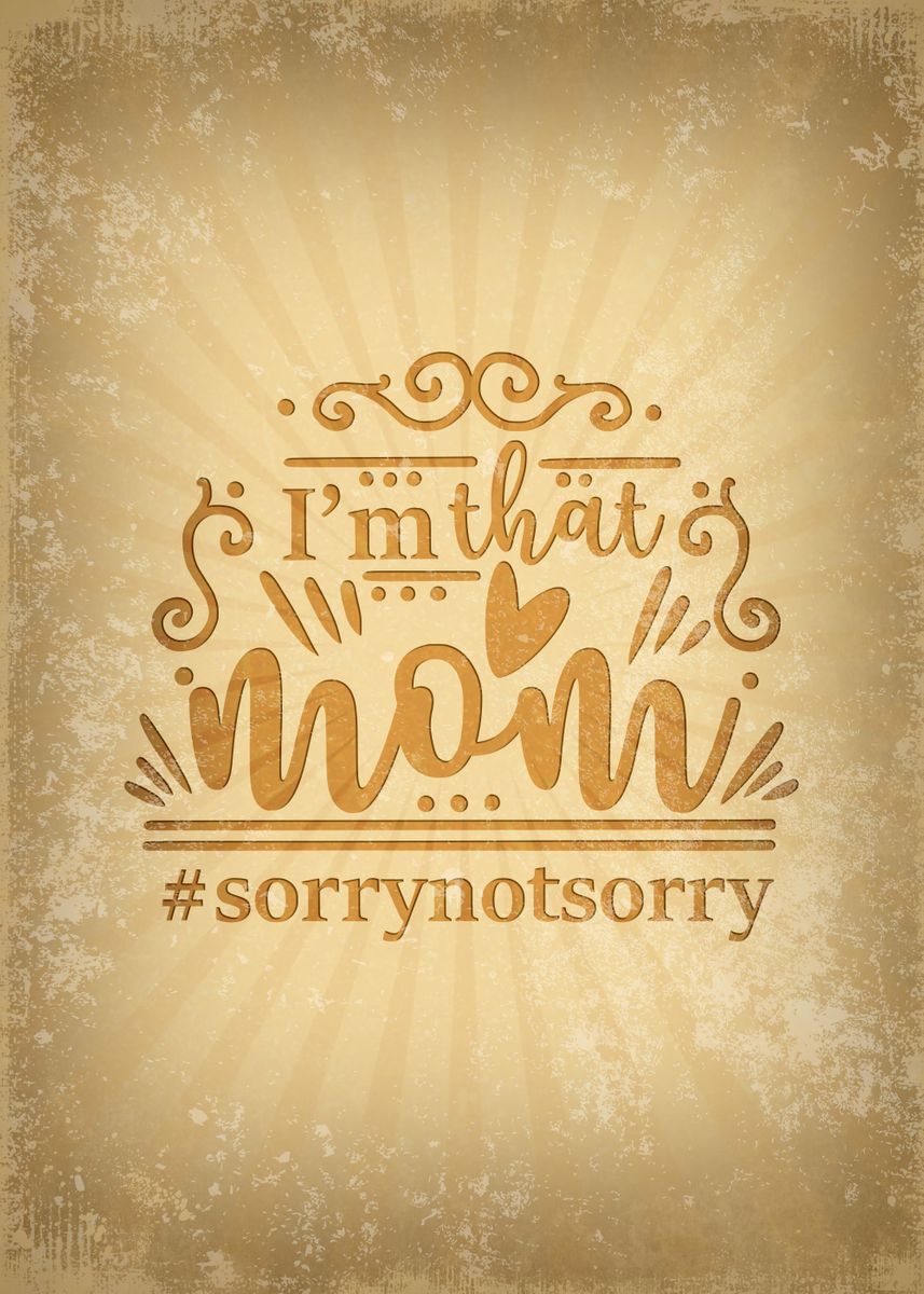 'Mom' Poster, picture, metal print, paint by Pete A Bryant | Displate