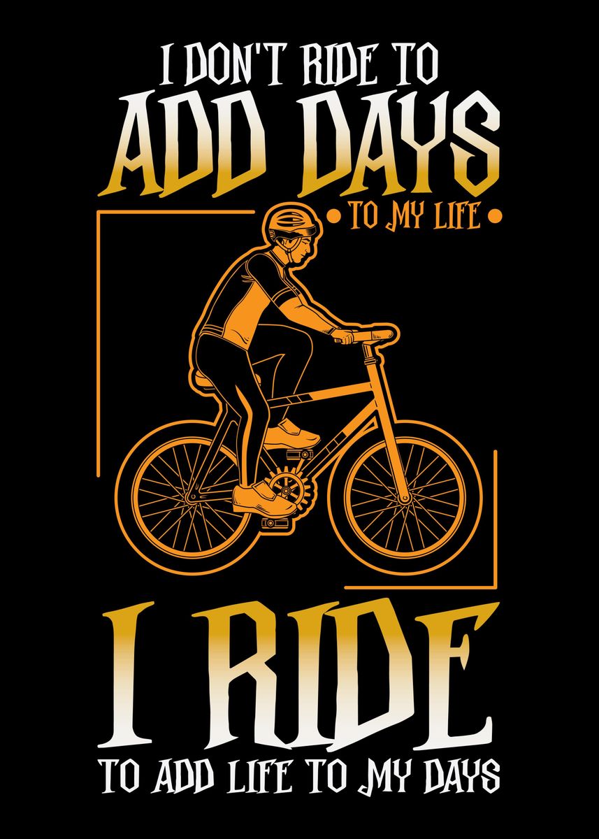 'Cycling bike biking' Poster by Sebastian Wünsche | Displate