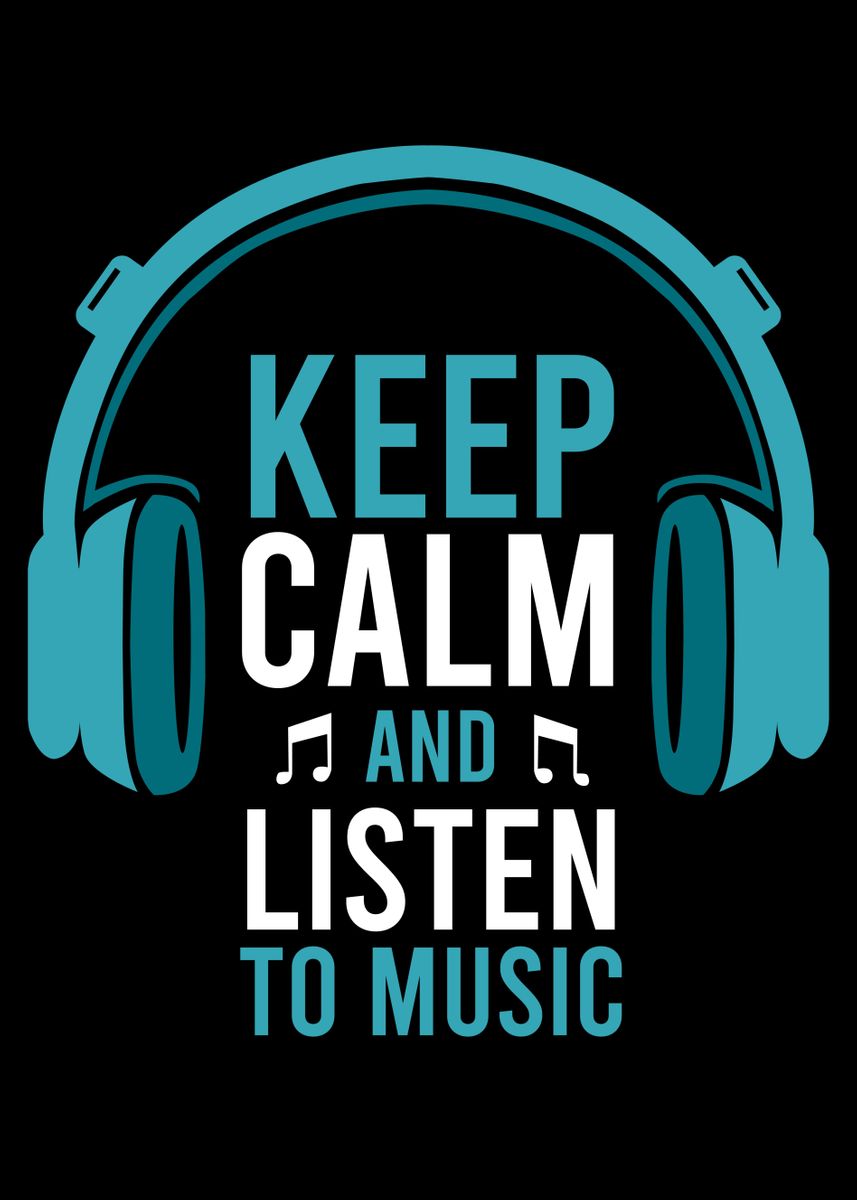 'KEEP CALM AND LISTEN TO' Poster, picture, metal print, paint by ...