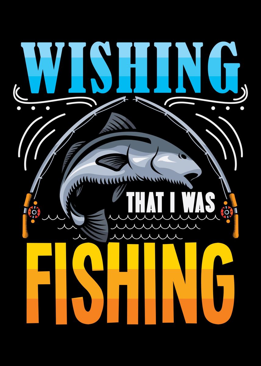 'Angler Fisherman Fish' Poster by Sebastian Wünsche | Displate