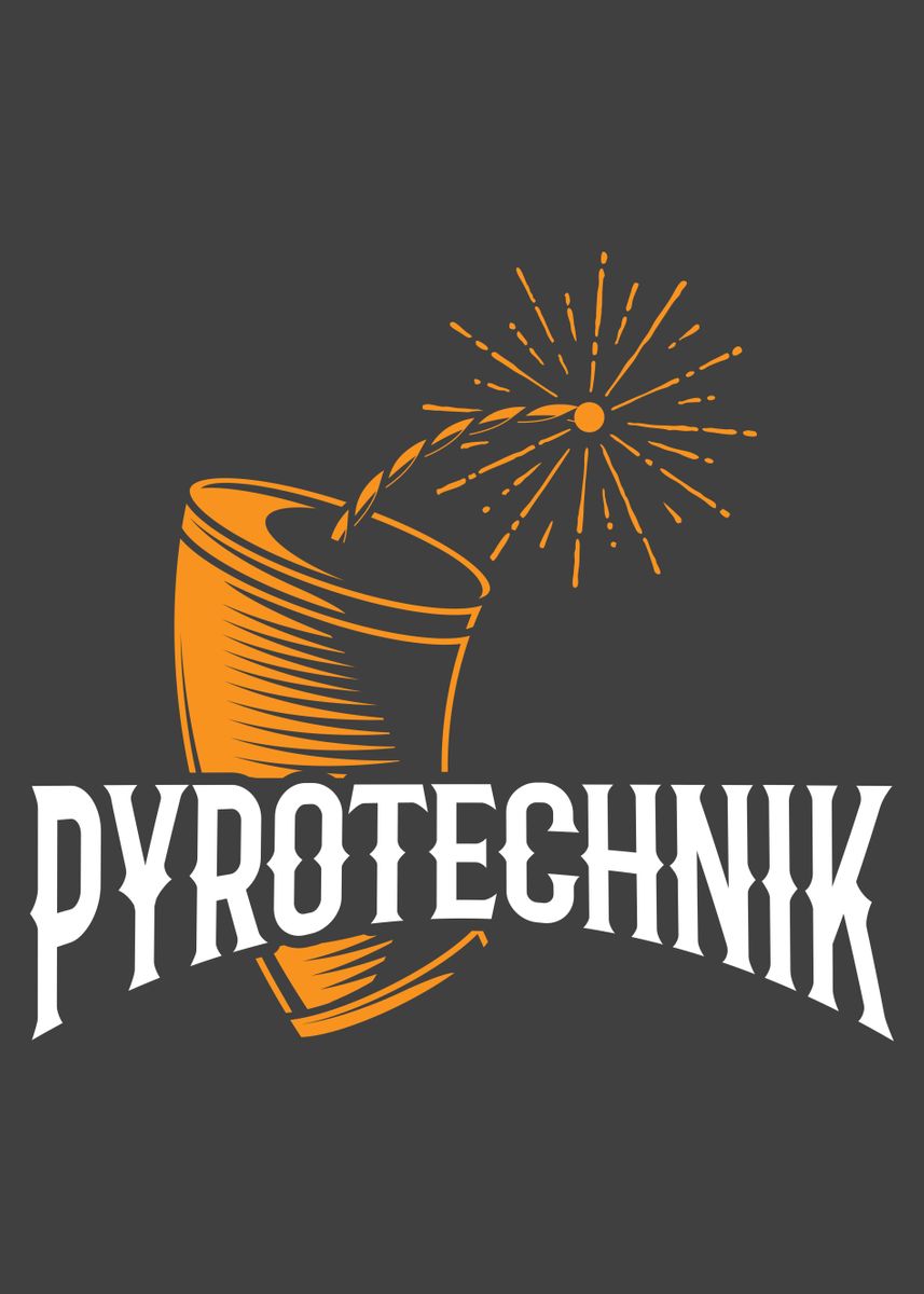 'Pyrotechnics' Poster, picture, metal print, paint by CrownMerch | Displate