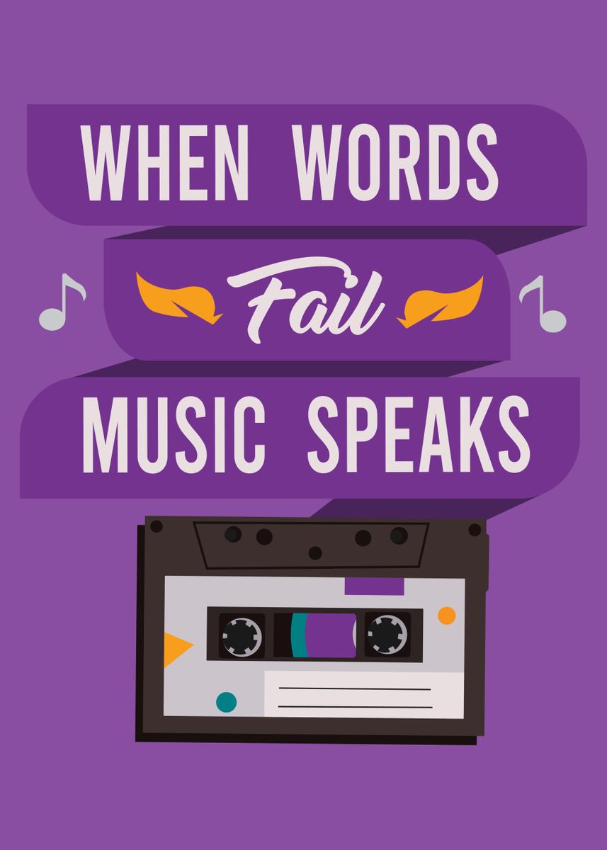 'WHEN WORDS FAIL MUSIC' Poster by StonerPlates | Displate