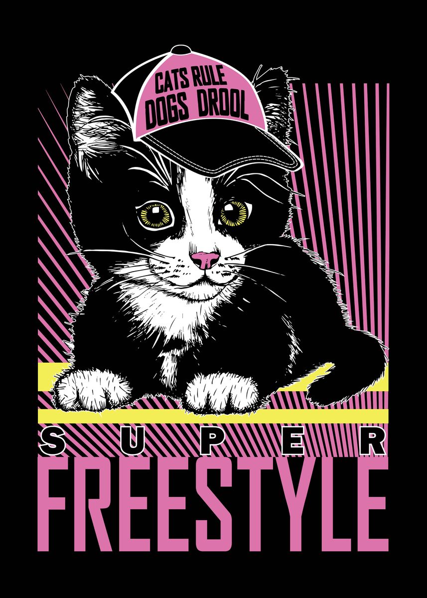 'Cats rules' Poster by MARINA SMORODINSKAYA | Displate