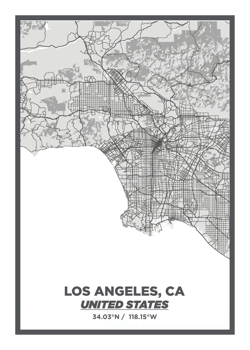 'LA' Poster by G Design | Displate