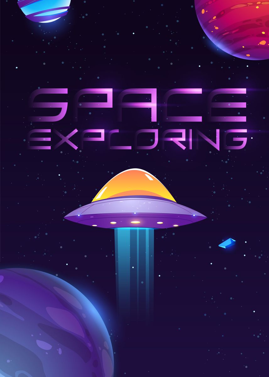 'Alien Space Ship' Poster by Endryxz | Displate