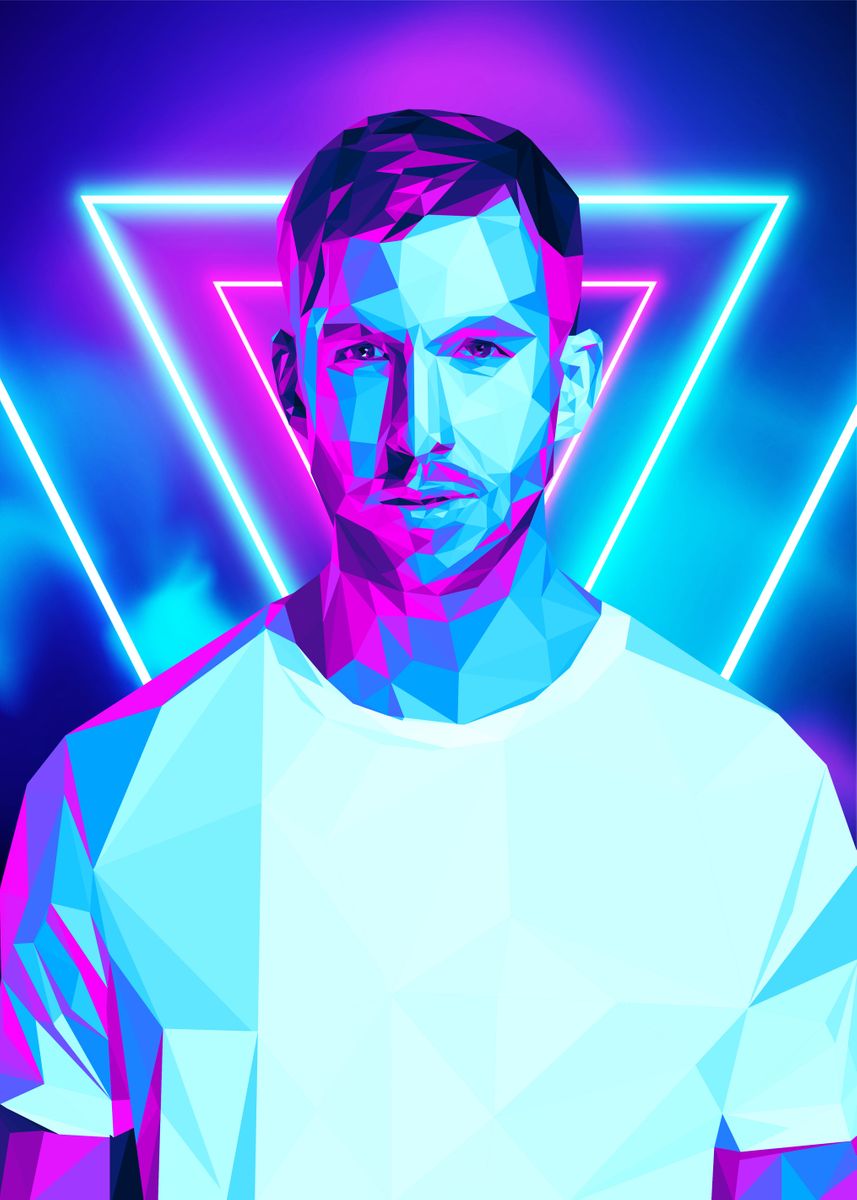 'calvin harris' Poster, picture, metal print, paint by Lowpoly Posters ...