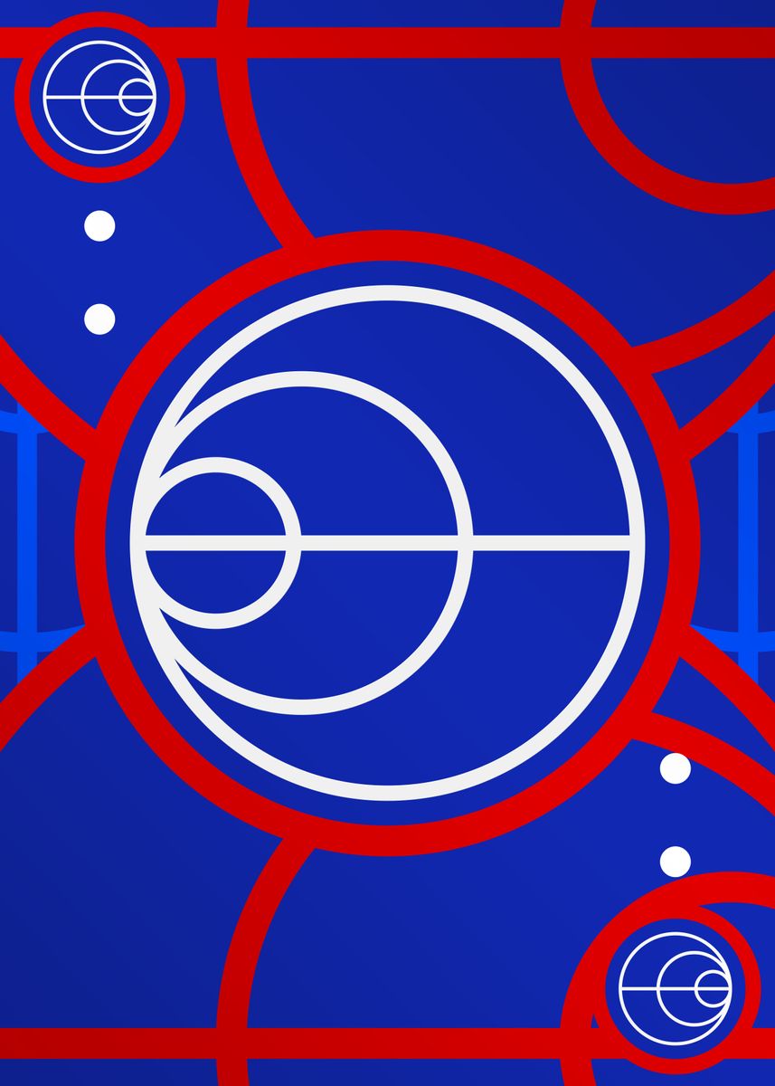 'Red White and Blue Glyph' Poster, picture, metal print, paint by Holy ...