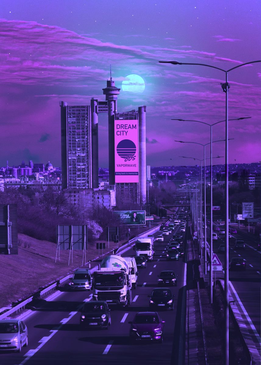 'Dream City' Poster by Exhozt | Displate