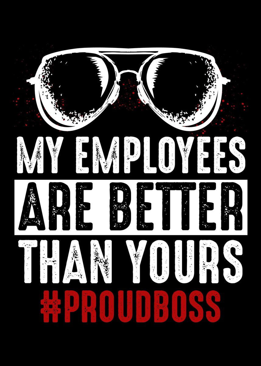 'Boss Chef Gift Employees' Poster, picture, metal print, paint by ...