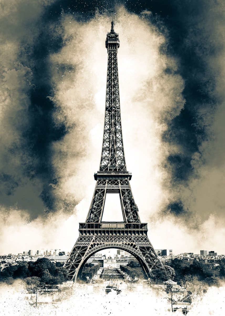 'The Eiffel Tower' Poster by Brian Scutt | Displate