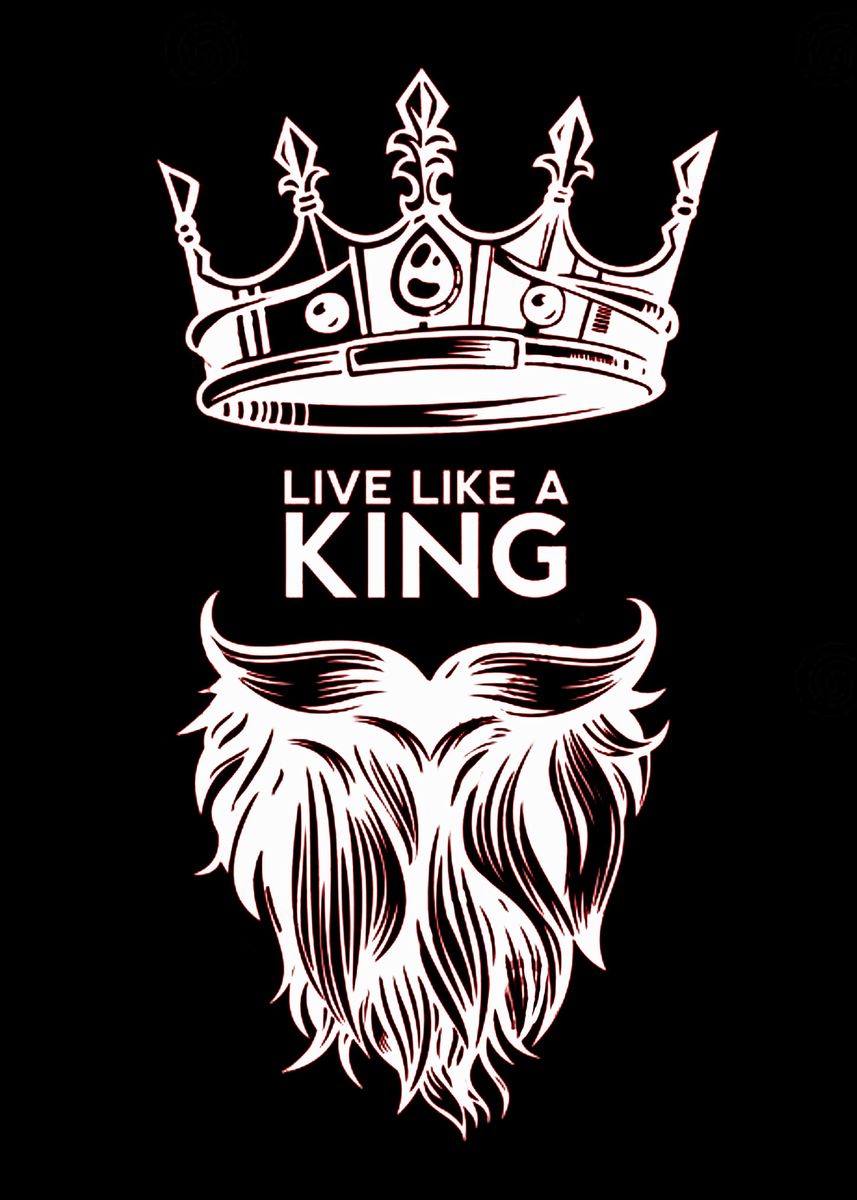 'the king' Poster, picture, metal print, paint by Coffee Design | Displate