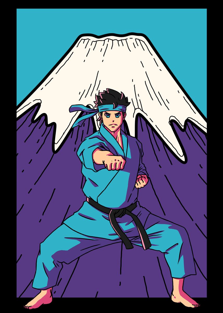 'Karate Anime Boy' Poster, picture, metal print, paint by AestheticAlex ...