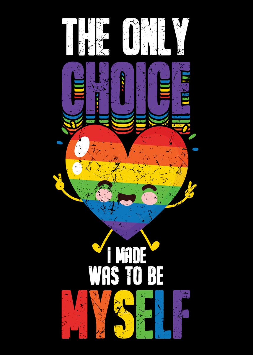 'the only choice is myself' Poster, picture, metal print, paint by ...
