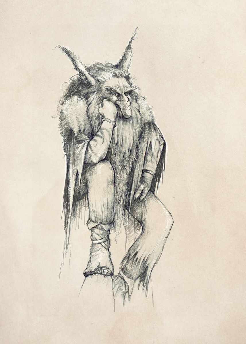 'Old Troll' Poster, picture, metal print, paint by Melanie Steinke ...