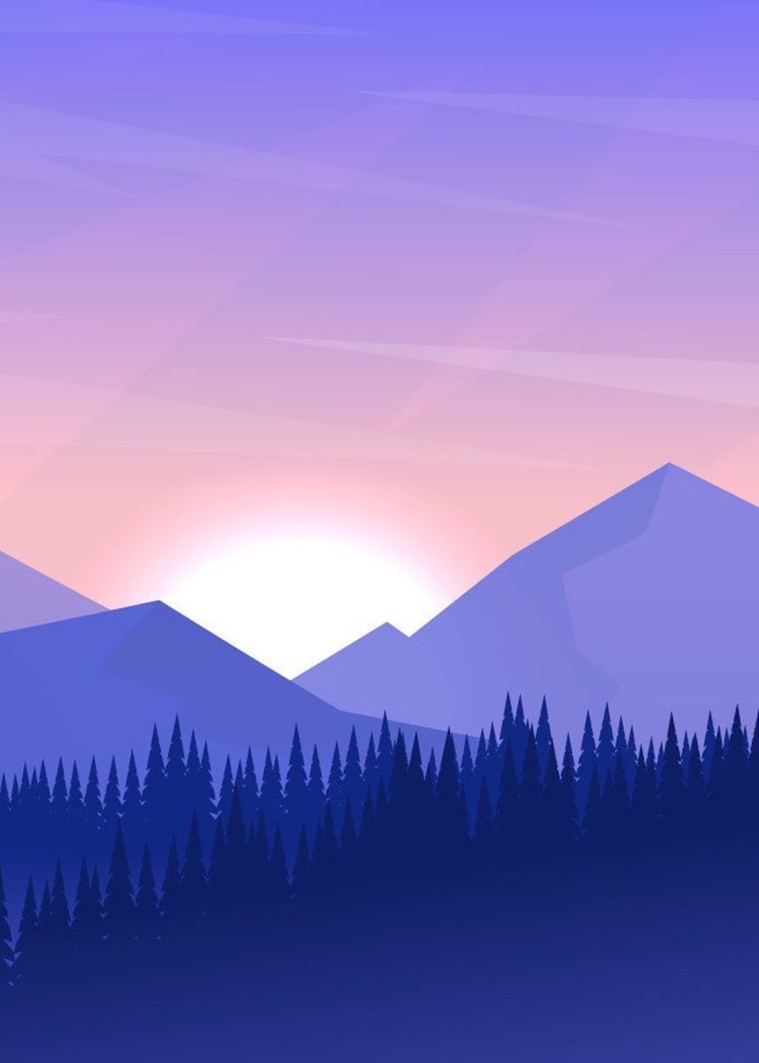 'Beautyfull Flat Nature' Poster by AL Picaso | Displate