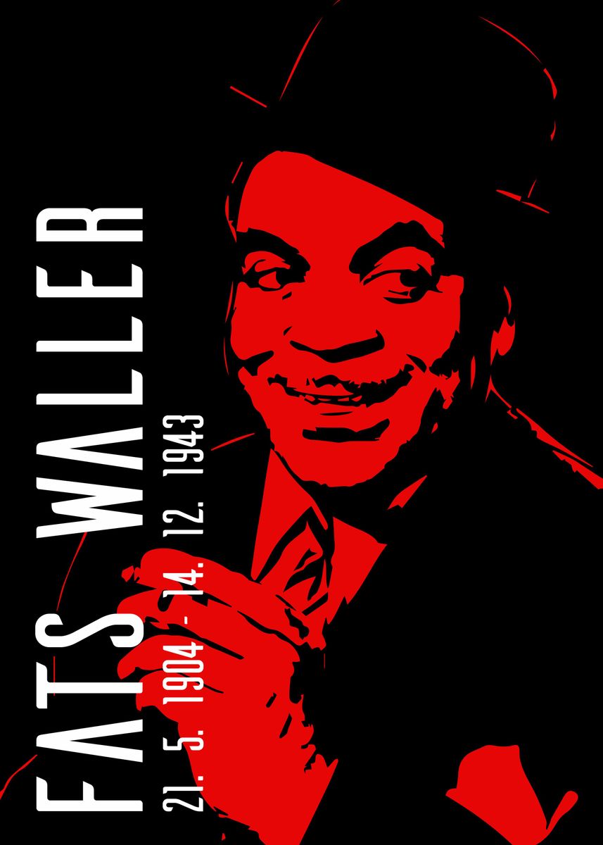 'Fats Waller' Poster, picture, metal print, paint by Petra Rommelfanger ...