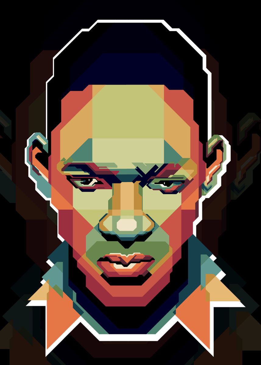 'WPAP Will Smith' Poster, picture, metal print, paint by Java Creative | Displate