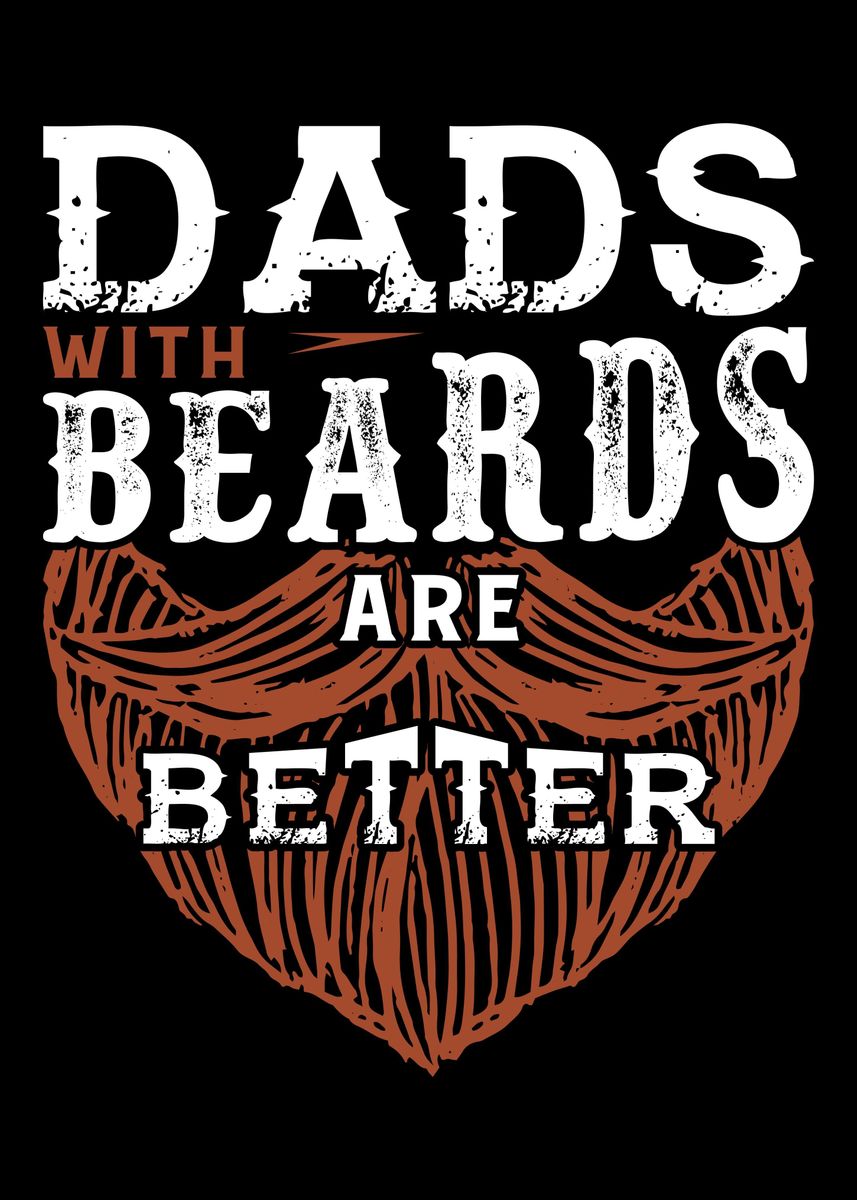 'Beard Bearded Mustache' Poster by Christian Mueller | Displate