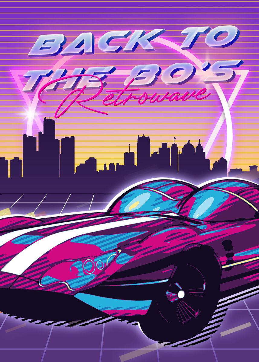 '80s Car' Poster by OXT Design | Displate