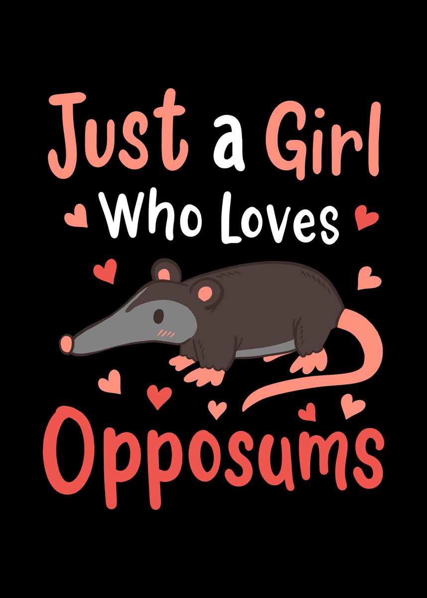 'Opossum Possum Lover' Poster, picture, metal print, paint by Mealla ...