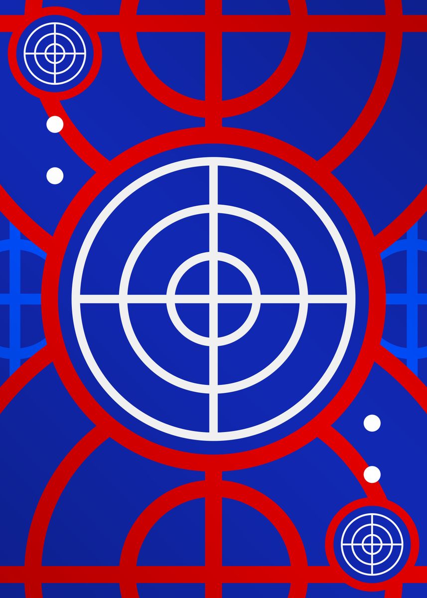 'Red White and Blue Glyph' Poster, picture, metal print, paint by Holy ...