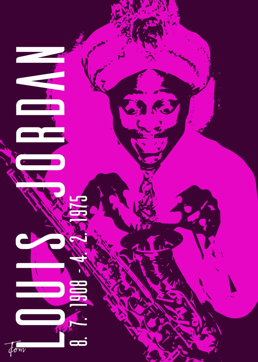 'Louis Jordan' Poster, picture, metal print, paint by Petra ...