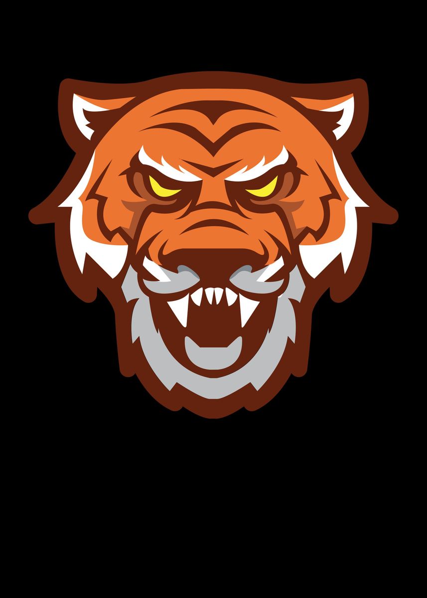 'Angry Tiger' Poster, picture, metal print, paint by Uwe Seibert | Displate