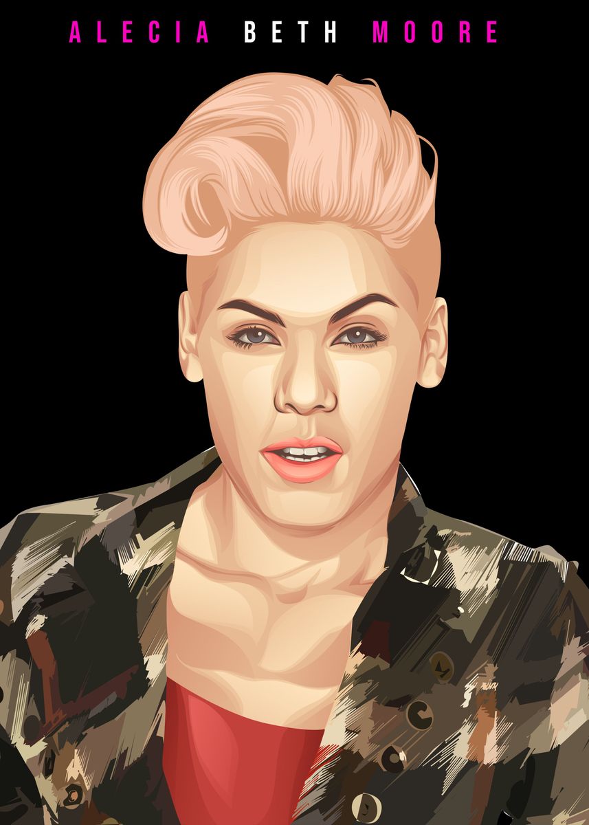 'Pink' Poster, picture, metal print, paint by G Design | Displate