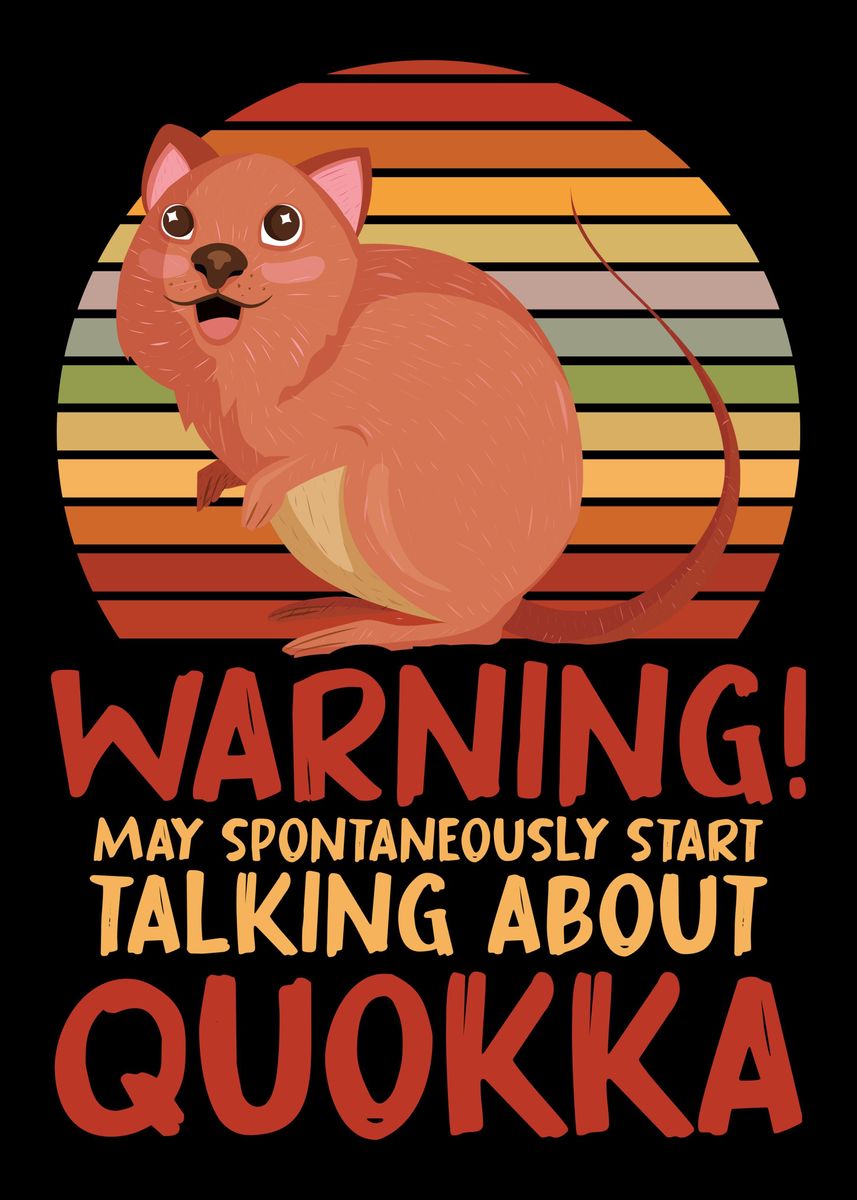 'Start Talking About Quokka' Poster by ankarsdesign | Displate