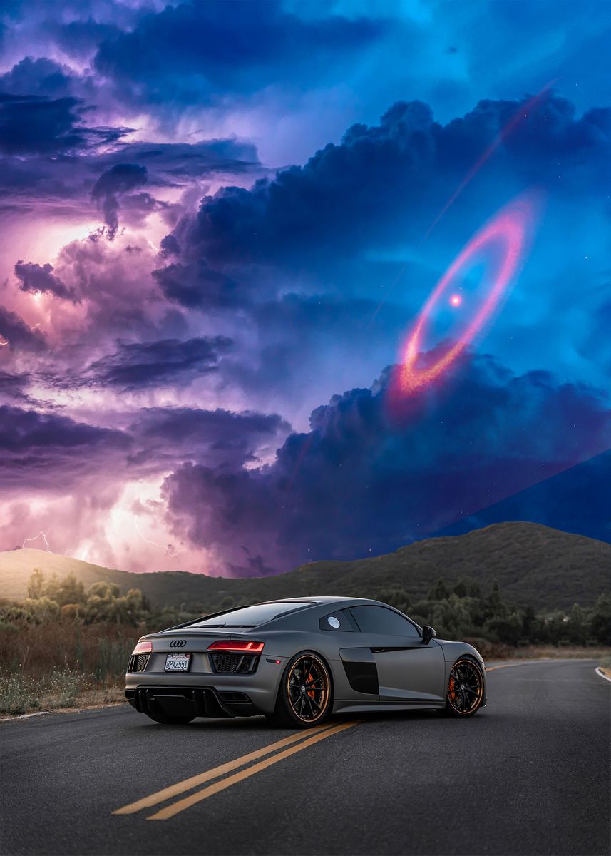 'Audi R8' Poster, picture, metal print, paint by Shaheen Khan | Displate